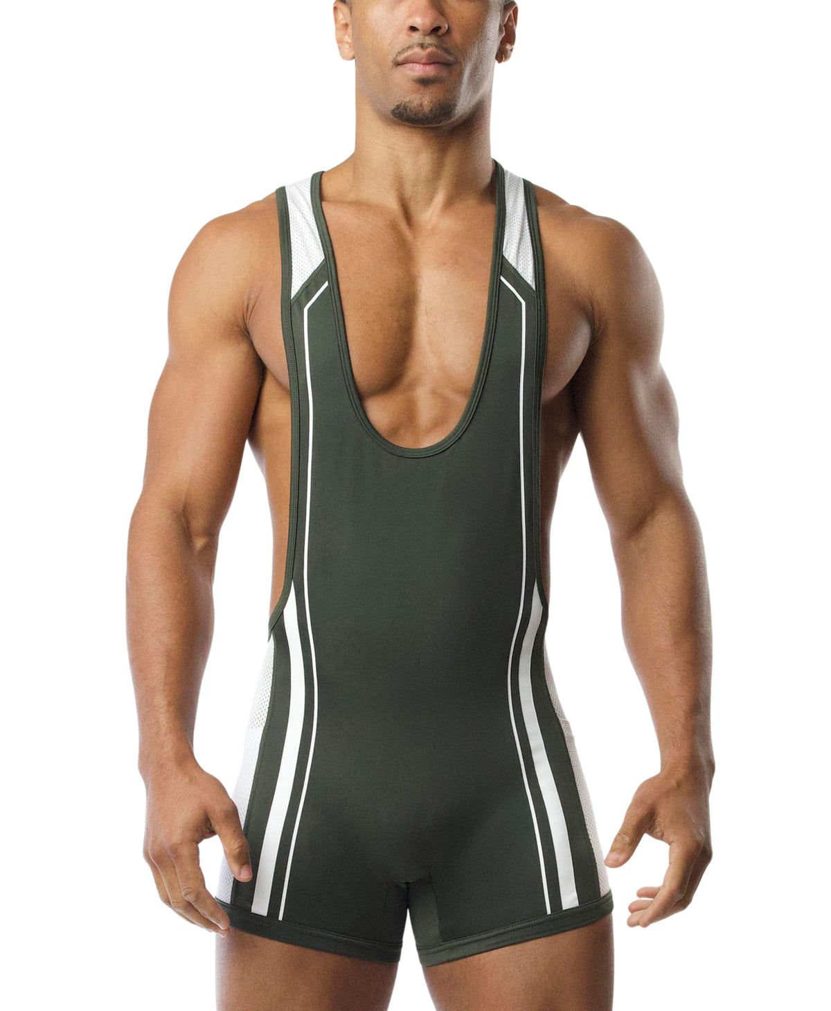 Goalkeeper Singlet | Army Green/White | Nasty Pig